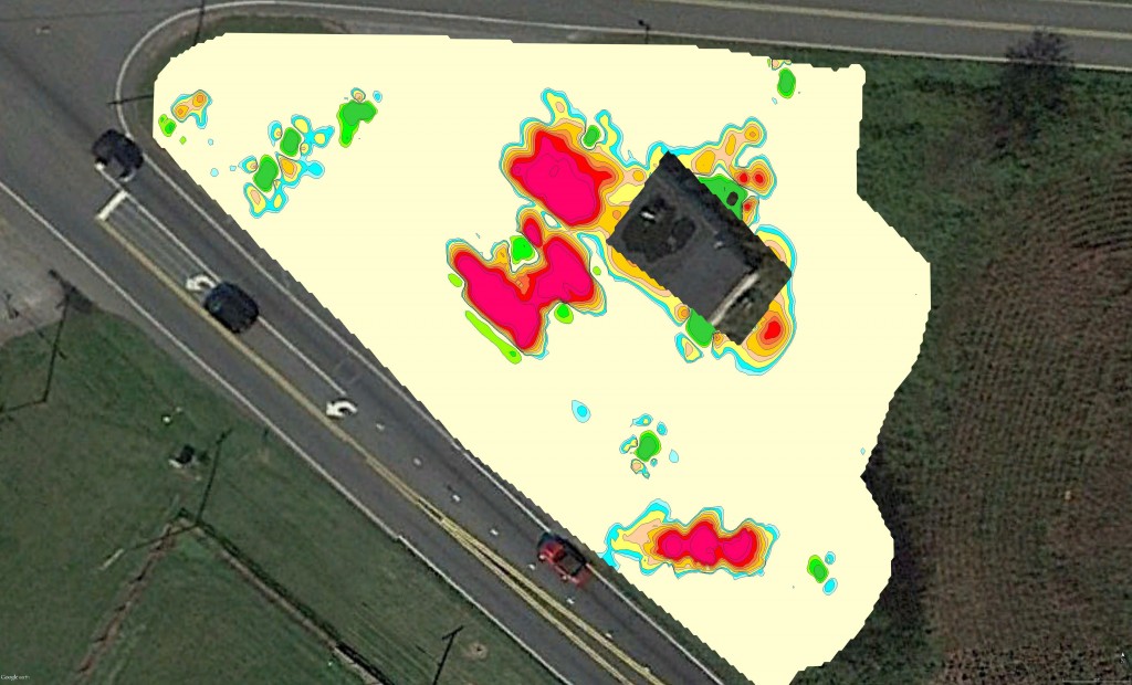 Geonics EM61 Example Map - Pyramid Geophysical Services