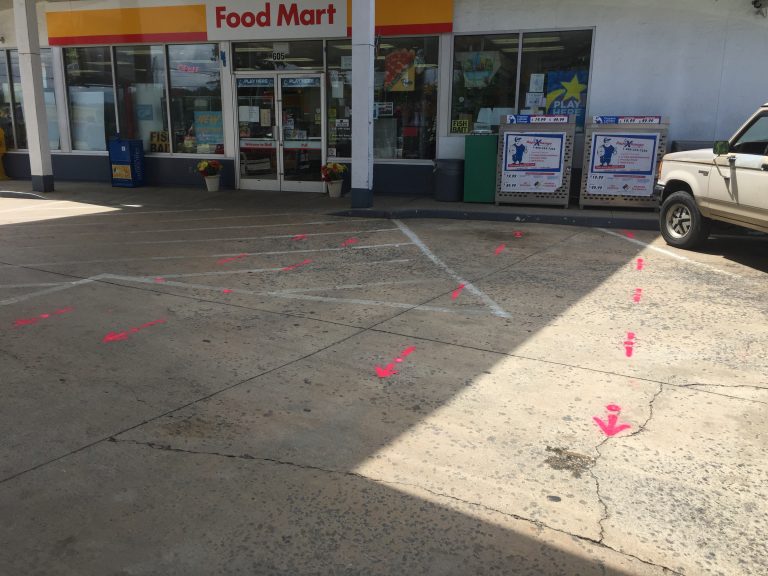 Utility locate markings - Pyramid Geophysical Services