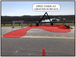 Void identified by geophysics - Pyramid Geophysical Services