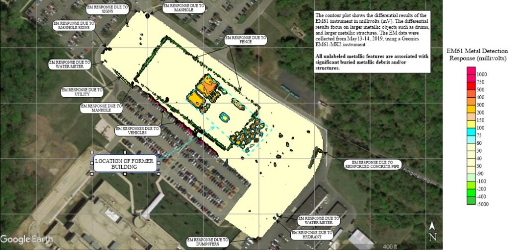 EM61 map of buried waste - Pyramid Geophysical Services